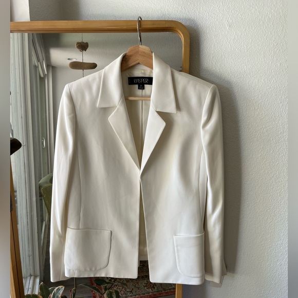 Kasper | Jackets & Coats | Kasper Petite Ivory Blazer | Poshmark